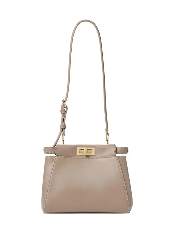 Fendi My Peekaboo Xs Dove Gray Leather Bag - [gray]